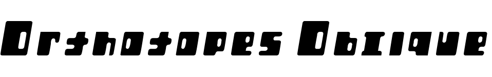 Orthotopes Oblique - Abstract Fonts - Download Free Fonts