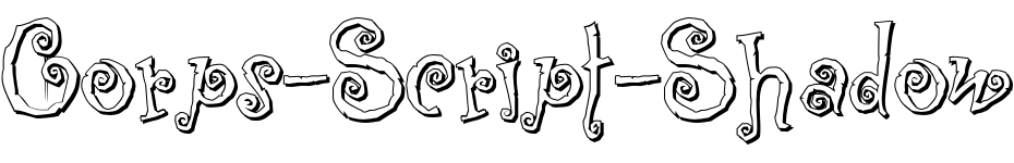 Corps-Script-Shadow - Abstract Fonts - Download Free Fonts
