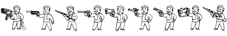 Pip Boy Weapons Dingbats - Abstract Fonts - Download Free Fonts