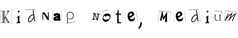Kidnap Note - Abstract Fonts - Download Free Fonts