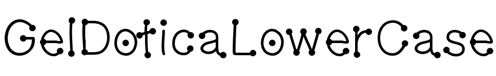 GelDoticaLowerCase - Abstract Fonts - Download Free Fonts