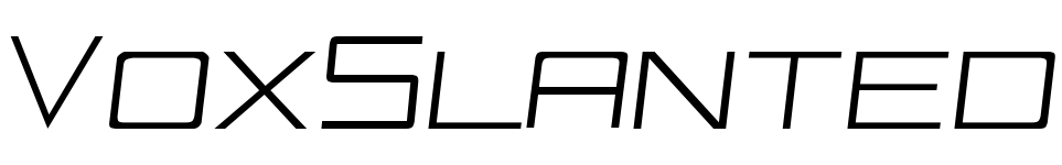Vox-Slanted - Abstract Fonts - Download Free Fonts