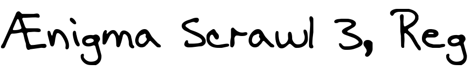 Ænigma Scrawl 3 BRK - Abstract Fonts - Download Free Fonts