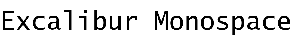 Excalibur Monospace - Abstract Fonts - Download Free Fonts