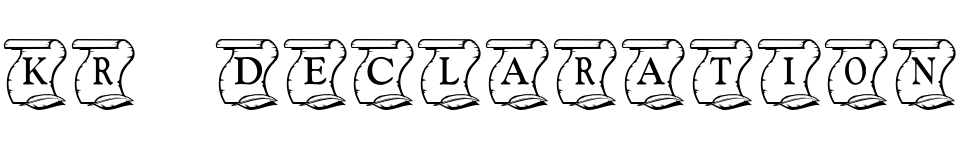KR Declaration - Abstract Fonts - Download Free Fonts