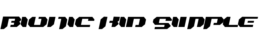Bionic Kid Simple Slanted - Abstract Fonts - Download Free Fonts