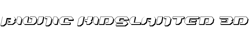 Bionic Kid Slanted 3d - Abstract Fonts - Download Free Fonts