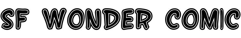 SF Wonder Comic Inline - Abstract Fonts - Download Free Fonts