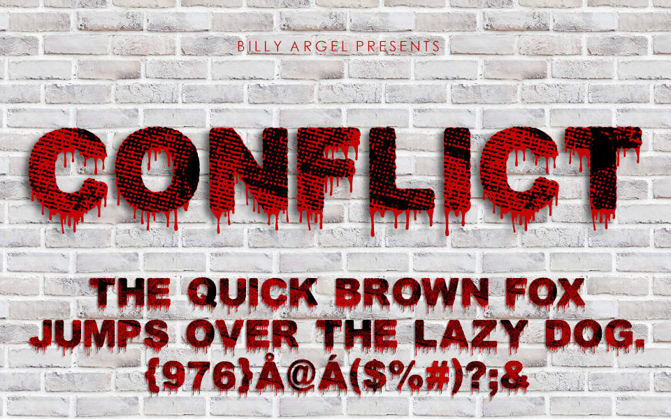 CONFLICT DRIPS PERSONAL USE - Abstract Fonts - Download Free Fonts