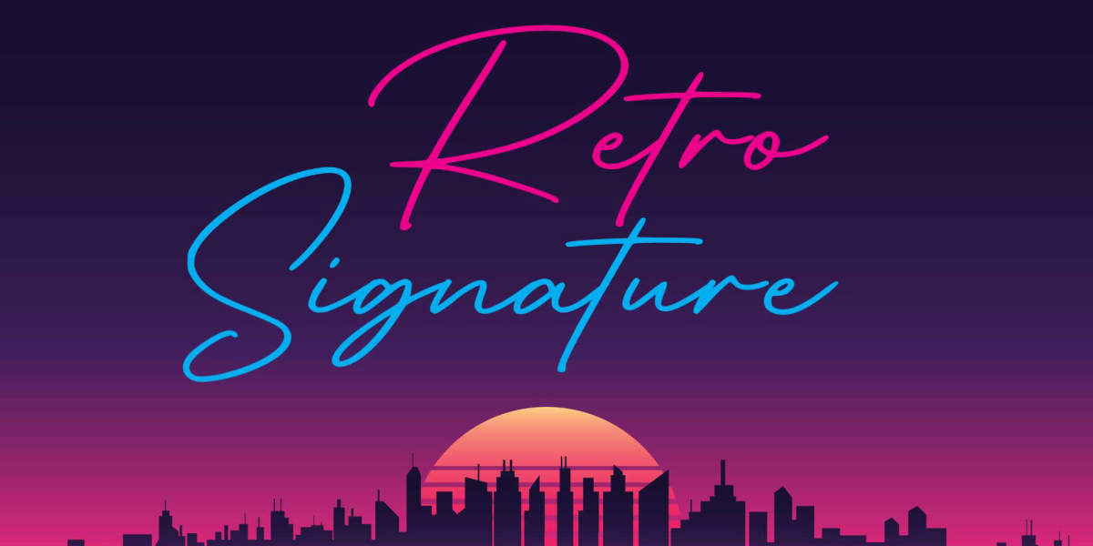 Retro Signature - Abstract Fonts - Download Free Fonts